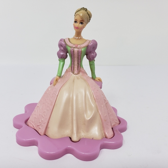 Toys | Barbie Princess Figure Sitting On A Pink Bench With Base | Poshmark